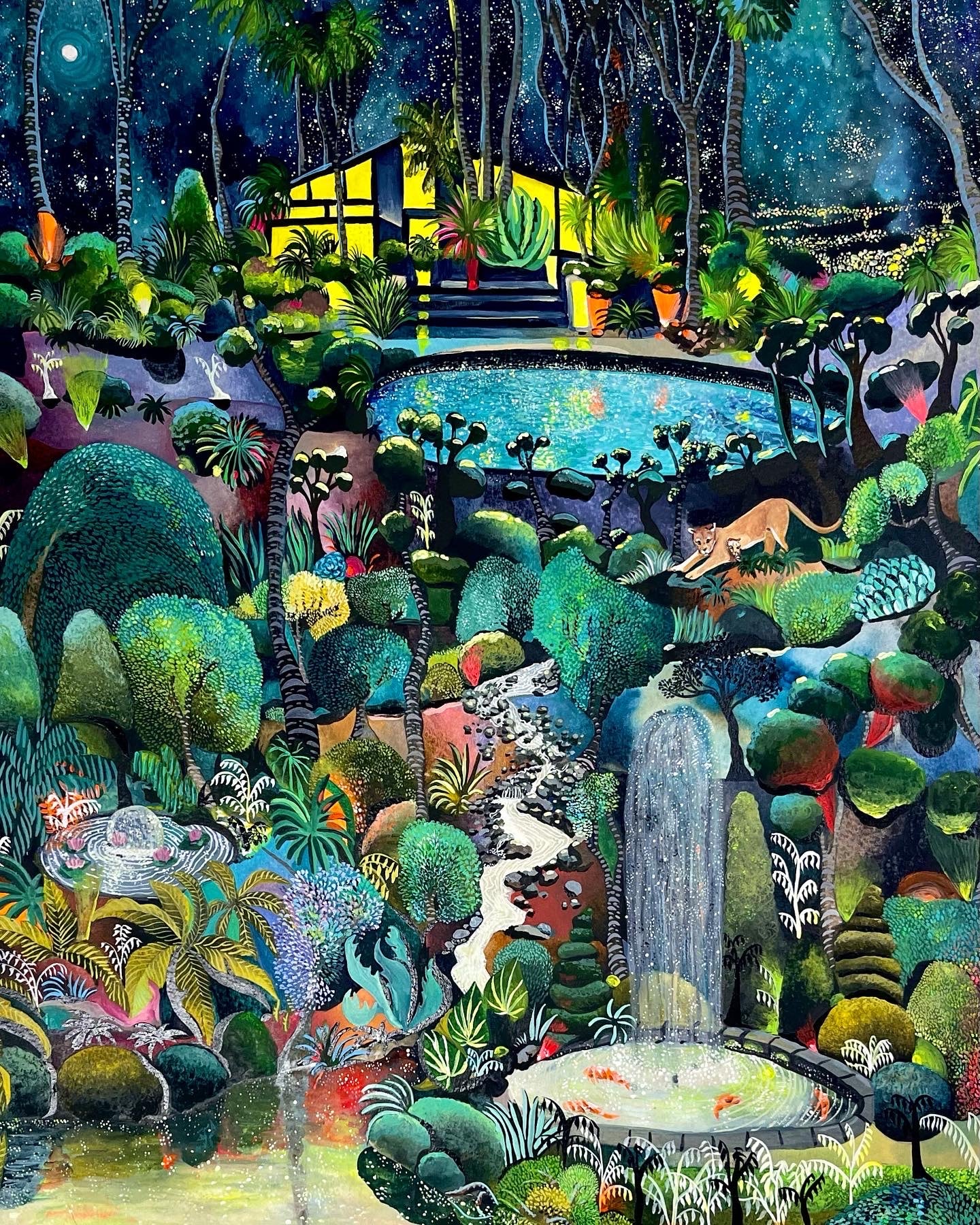 Kate Morgan Studio - Midnight Garden - Original Artwork